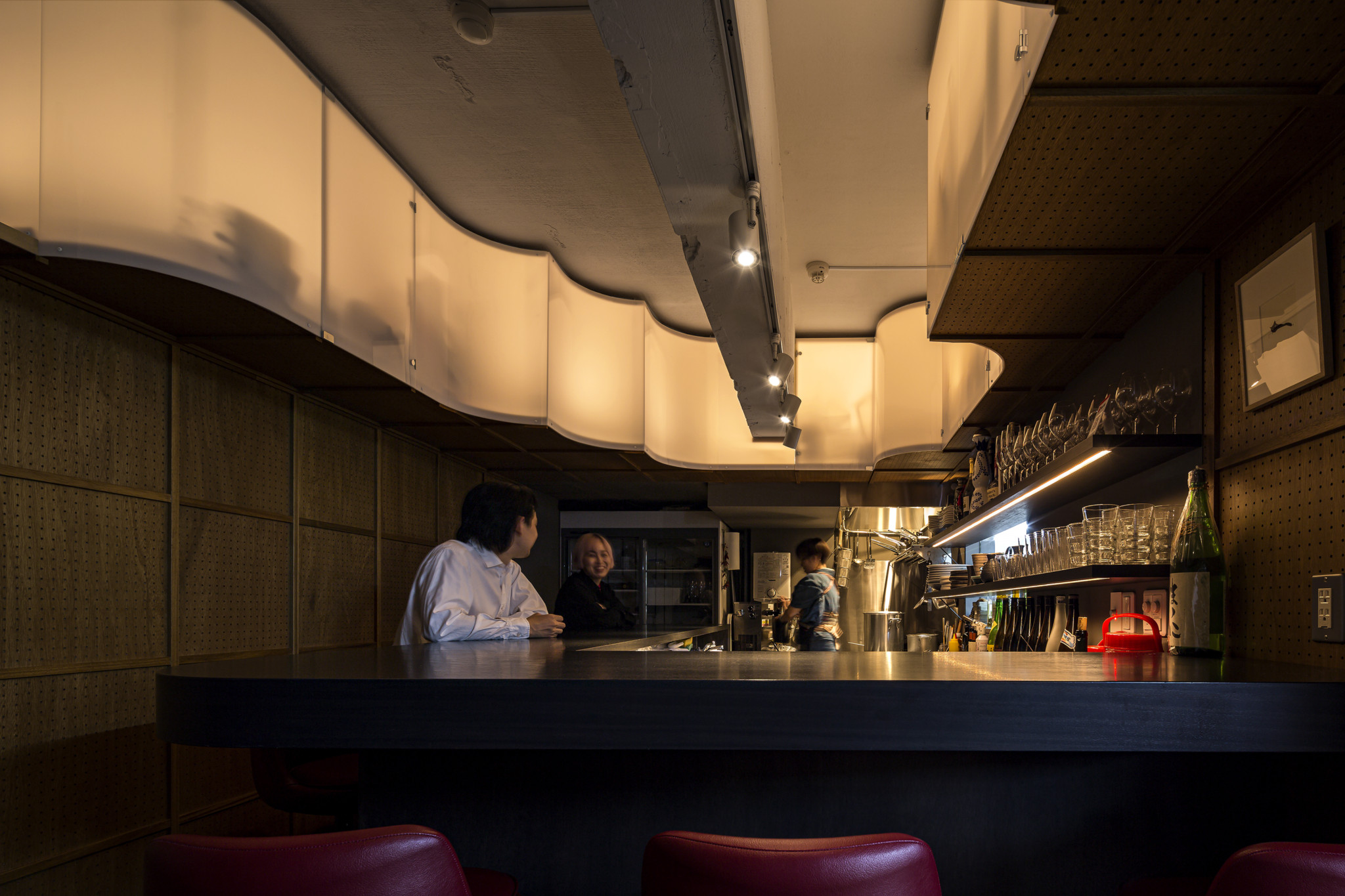 Restaurant Bar in Jiyugaoka Depart – 自由が丘まーに | Works | Mosaic Design ...
